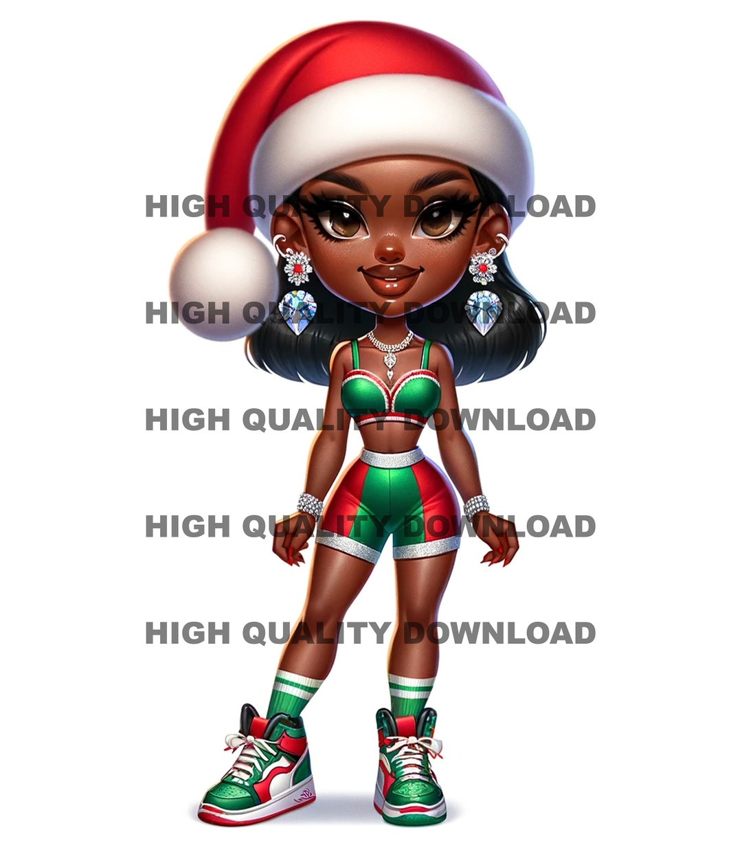 Merry Christmas PNG, Afro Queen, Christmas Shirt Print, Black Miss ...