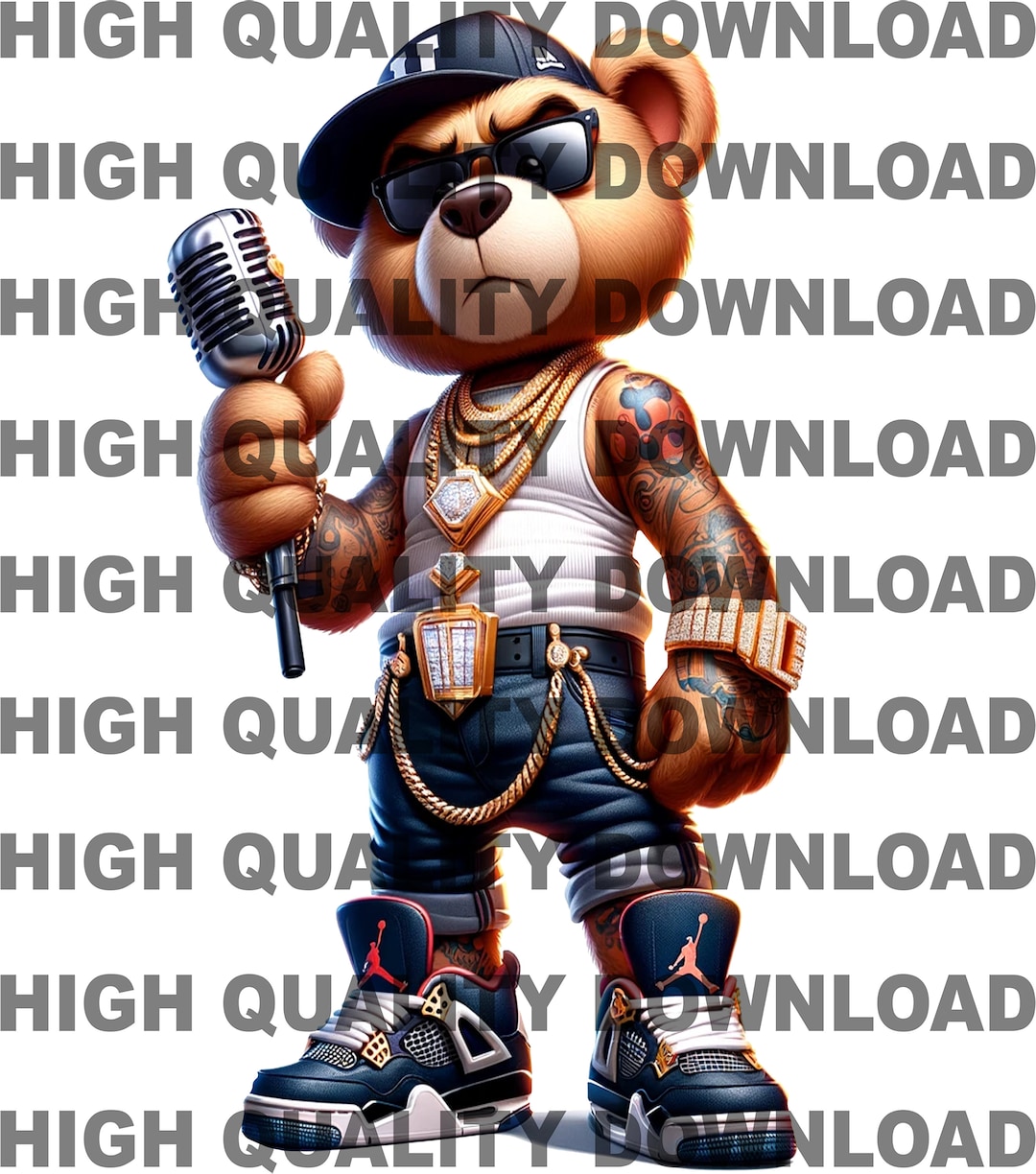 Hip Hop Teddy Bear, Rap Bear. Cartoon Teddy Bear, Music Producer, Rap ...