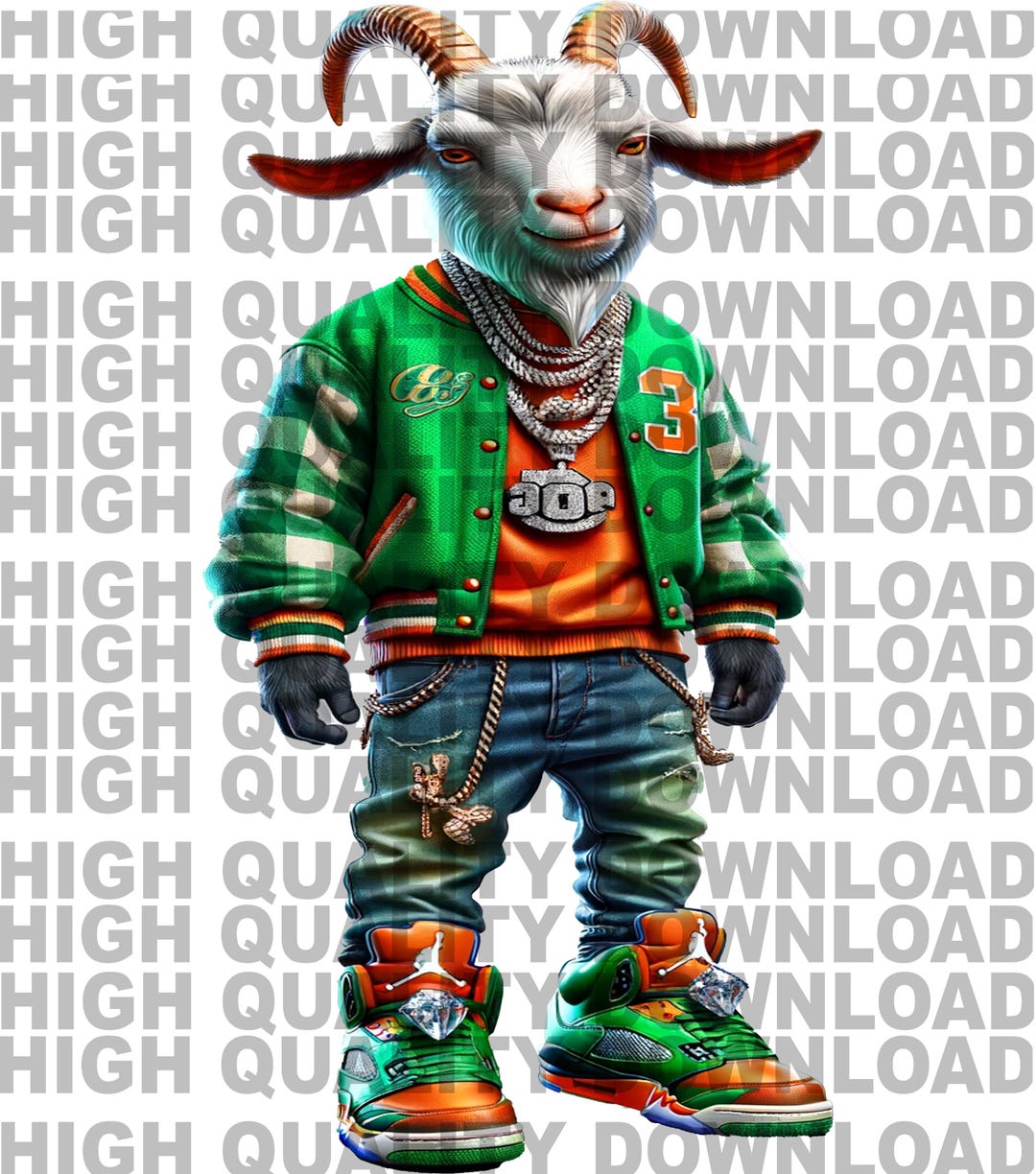 Hip Hop Goat Teddy Bear Sublimation Design (digital Download) - Etsy