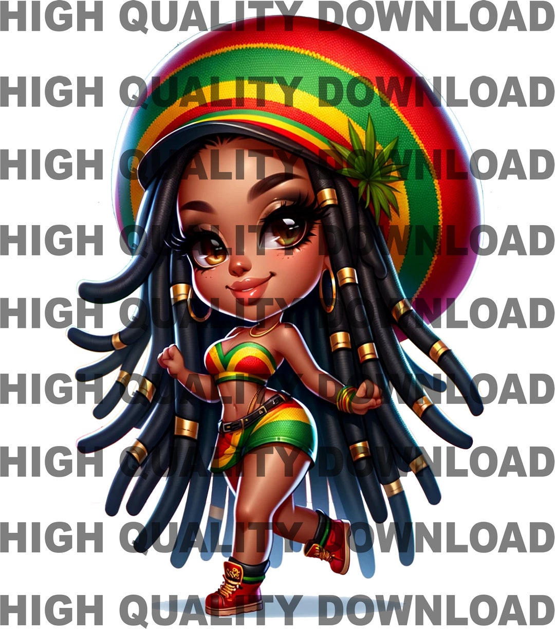 Reggae Chibi, Betty Boop Png, Rasta Girl, Betty Png, Female Cartoon ...