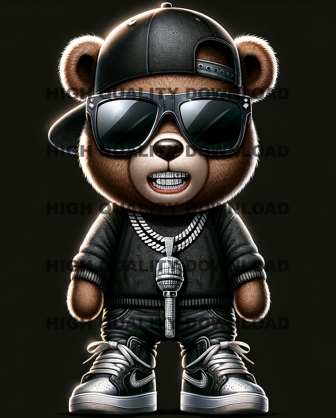 Graffiti Hip Hop Teddy Bear, Gangster Teddy Bear, Cartoon Teddy Bear ...