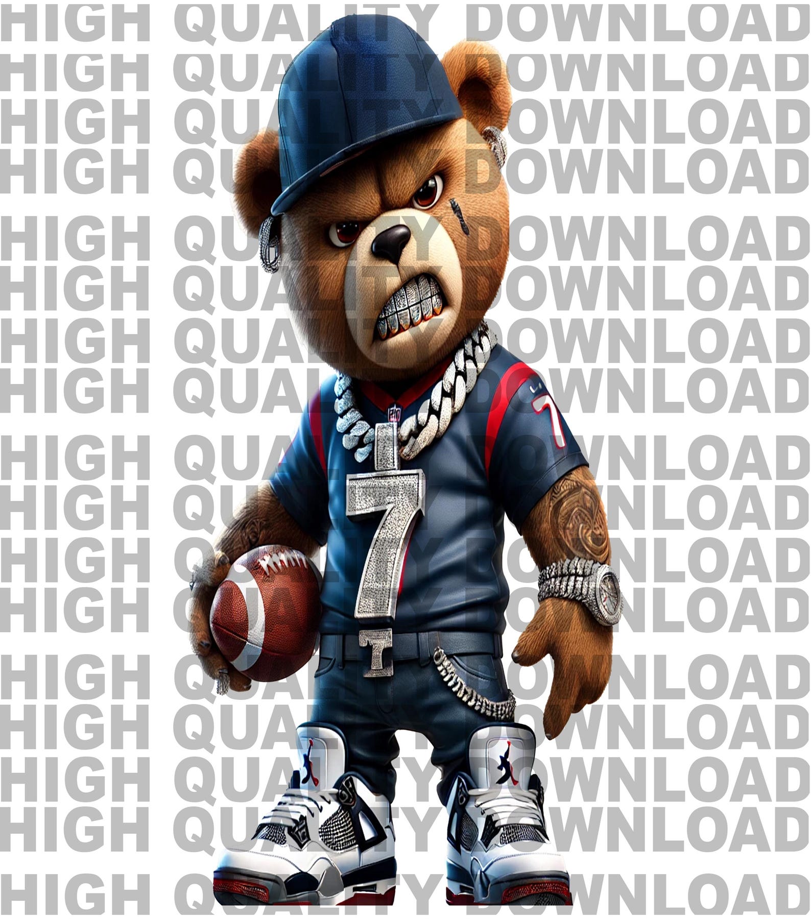 Houston Teddy Bear PNG, Football H-town Design (digital Download) - Etsy