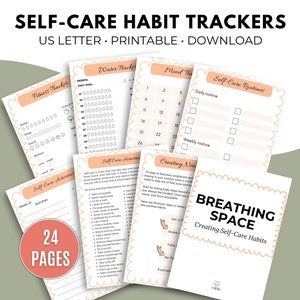 Self-care Habit Trackers, Self-care Habit Workbook - Etsy