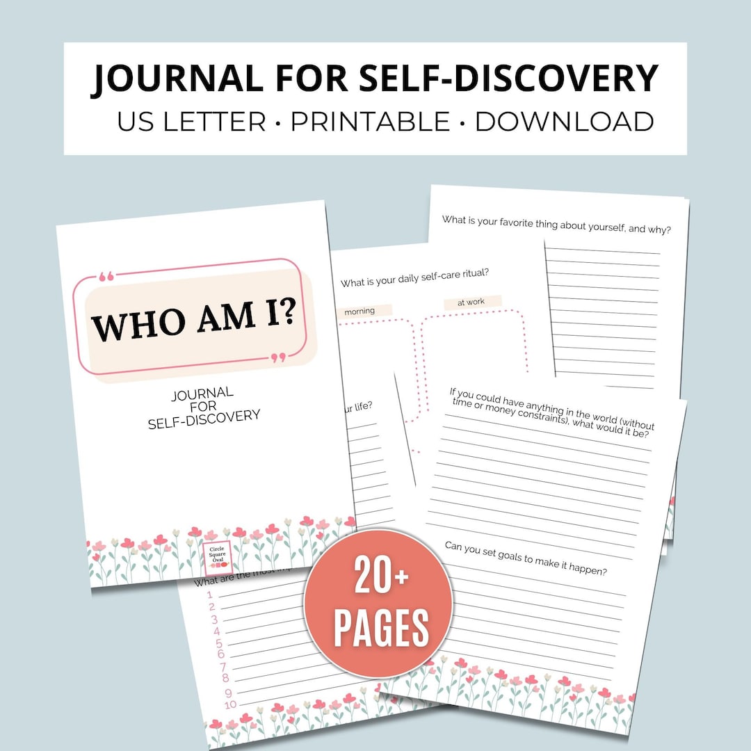 Self-discovery Journal, Who Am I Journal for Personal Growth - Etsy