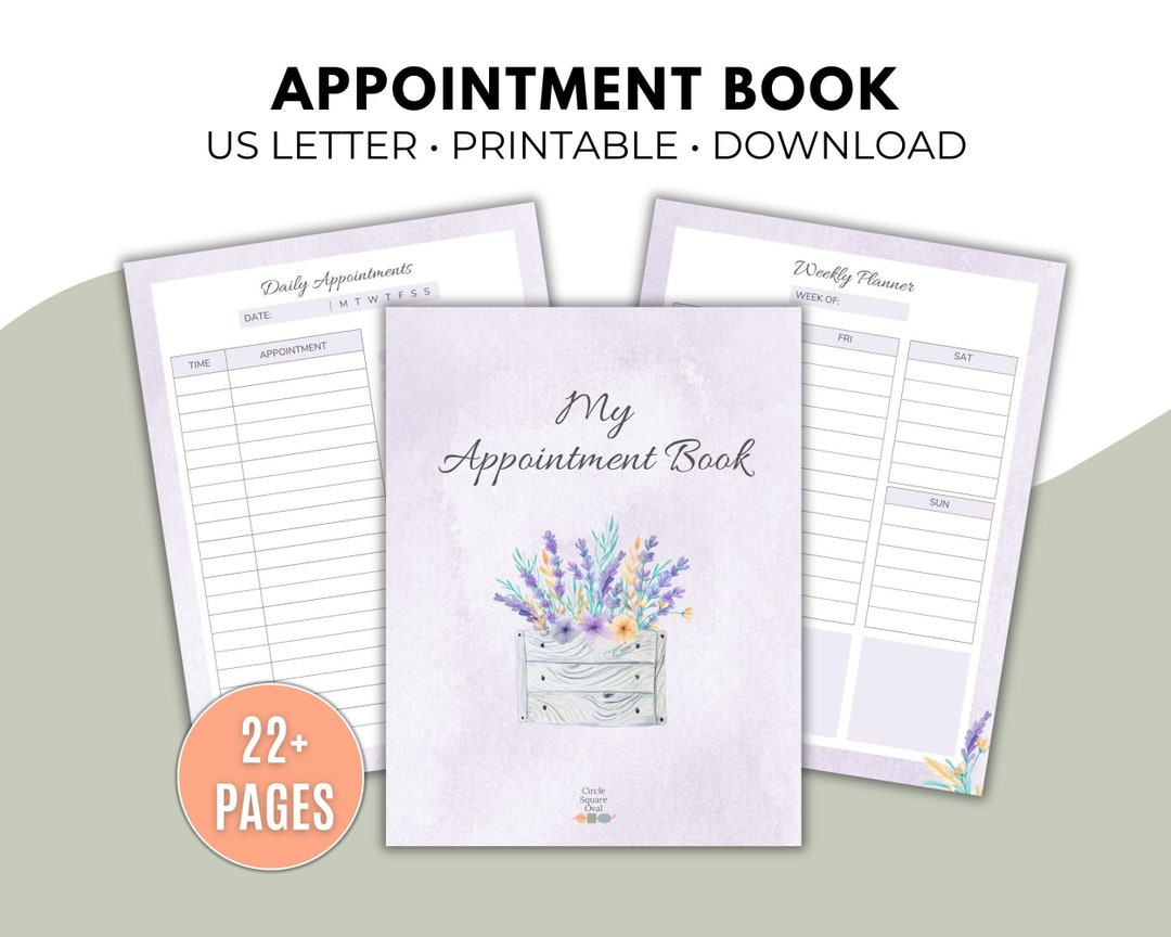 Printable Appointment Book, Printable Planner - Etsy