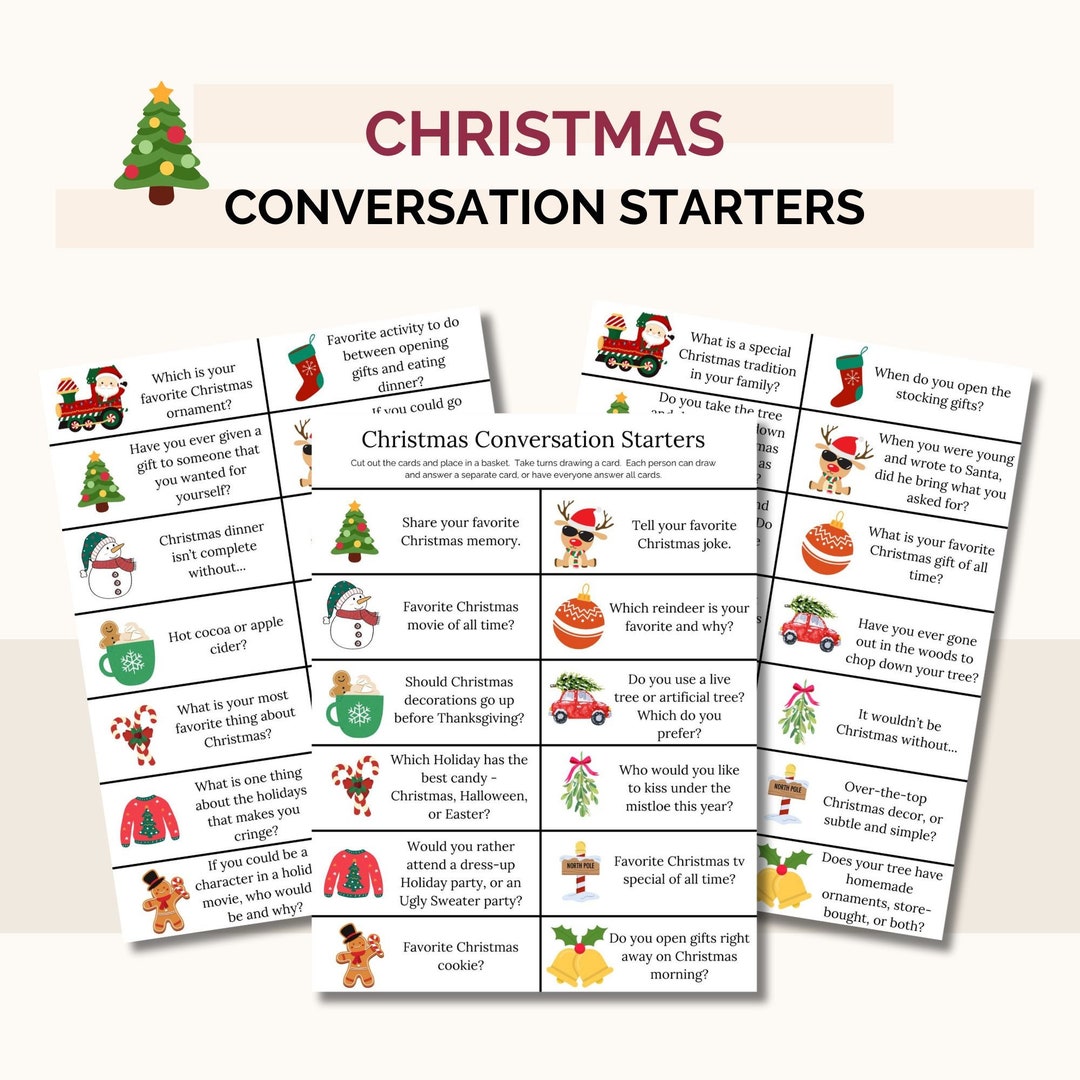 Christmas Conversation Starters - Etsy