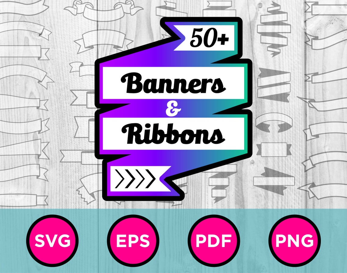 Banners Ribbons SVG, Ribbons Svg, Labels, Stencils, Printable Ribbons ...
