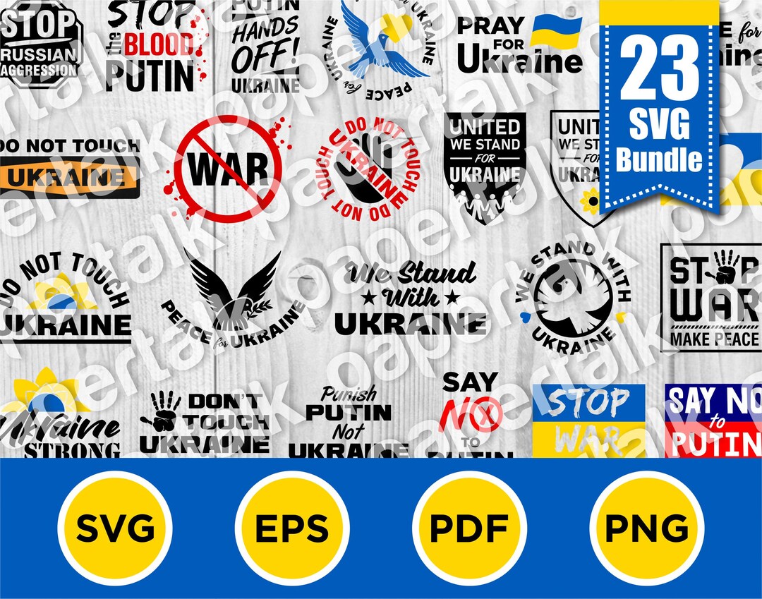 Ukraine SVG Bundle,putin,stop Russian Aggression,stop War,do Not Touch ...