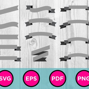 Banners Ribbons SVG, Ribbons Svg, Labels, Stencils, Printable Ribbons ...