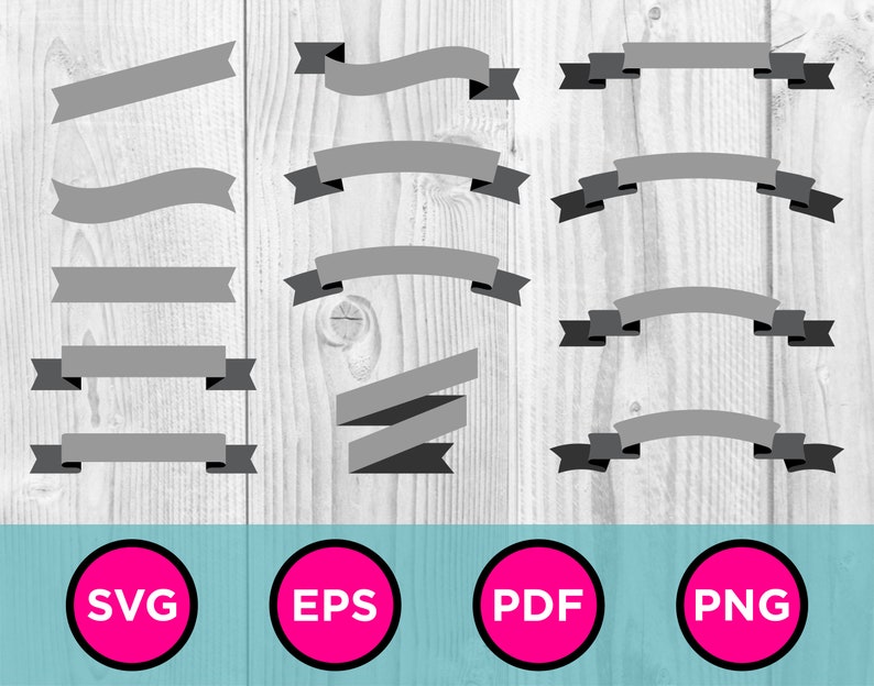 Banners Ribbons SVG, Ribbons Svg, Labels, Stencils, Printable Ribbons ...
