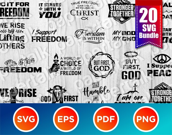 Freedom SVG Bundle Peace Generichumblestronger | Etsy