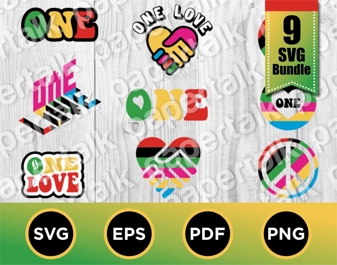 One Love SVG Bundle,pride,soccer,world Cup,qatar,vector,reggae,cricut ...