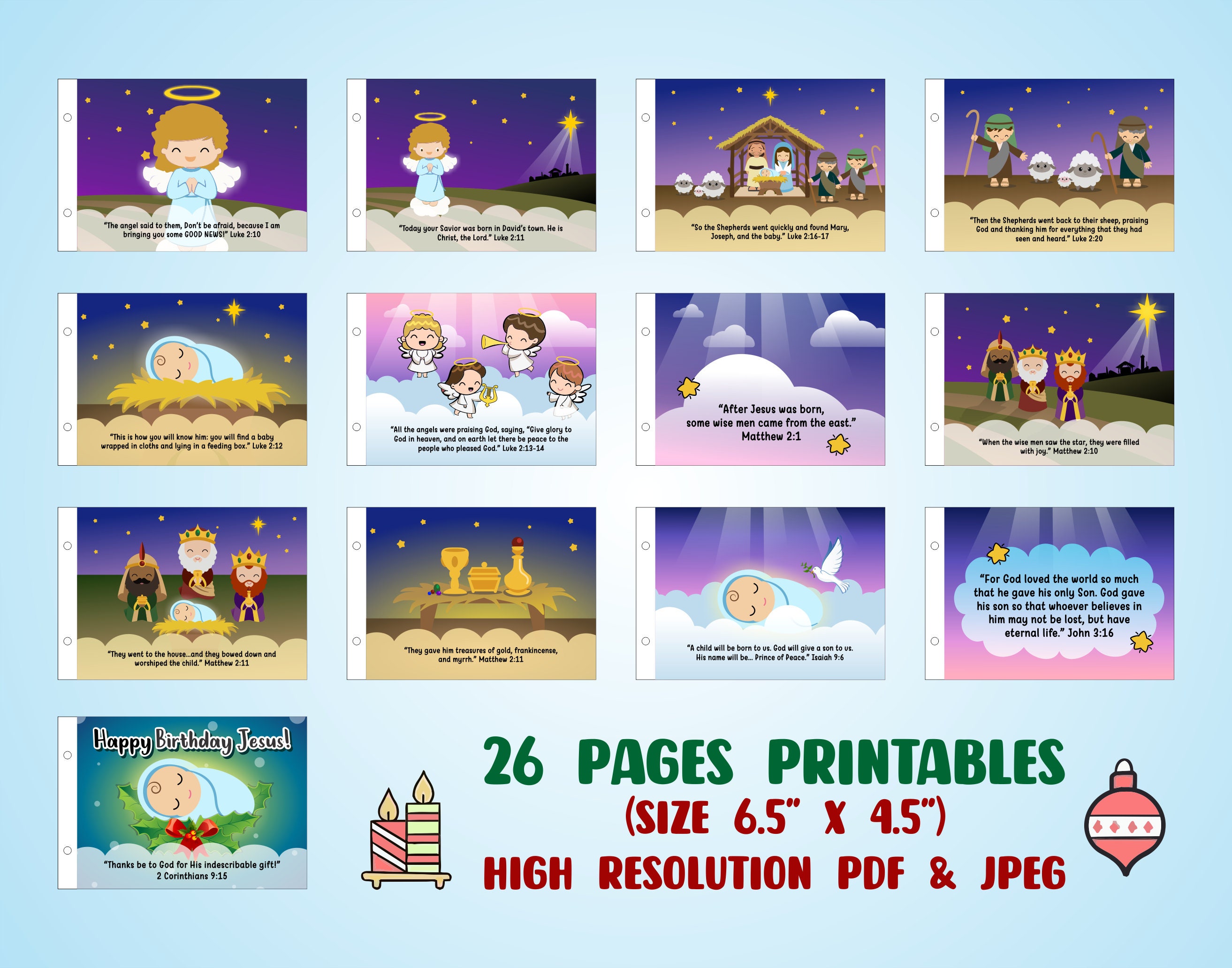 The Christmas Story, Nativity, Birth of Christ,savior,printable Book ...