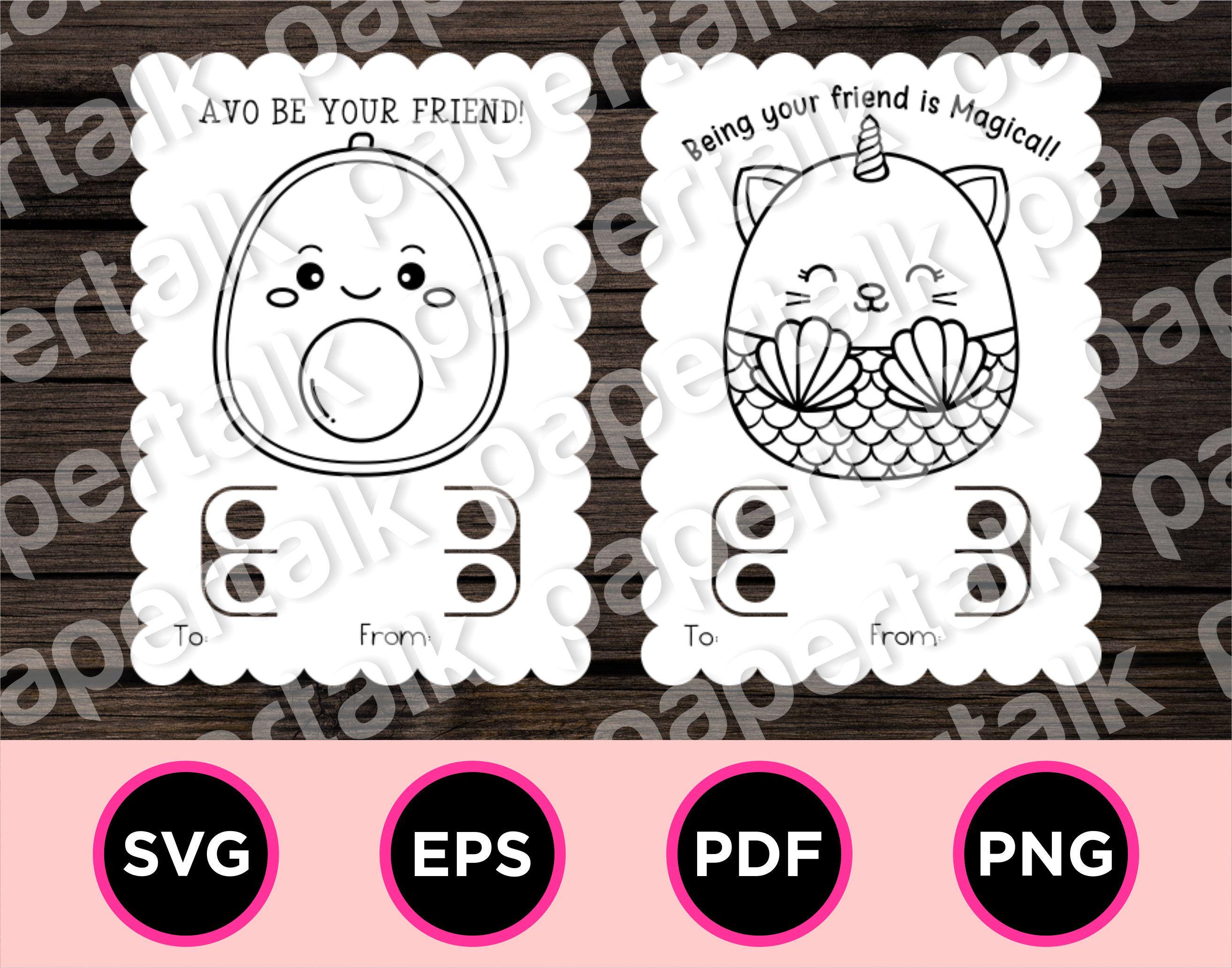 Valentine's Coloring Cards SVG Bundle,crayon Holder, Valentines Day ...