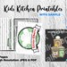 Kids Kitchen Printables,imagination,play,diy Kitchen,activities ...