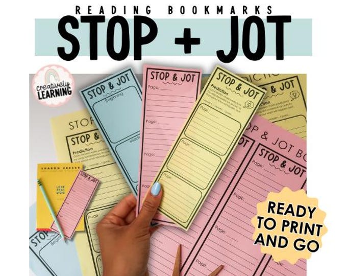 Stop and Jot - Anchor Chart - Etsy