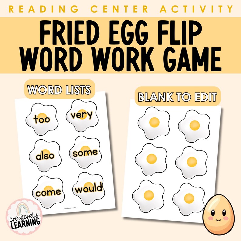 Egg Flip Sight Word Game | Reading Centers Activity, Small Group, Vocab ...