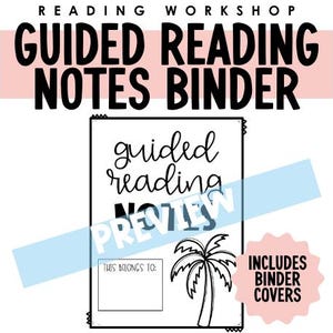 Guided Reading Notes Binder | Ready to Go, Schedules, Binder Cover ...