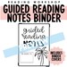 Guided Reading Notes Binder | Ready to Go, Schedules, Binder Cover ...