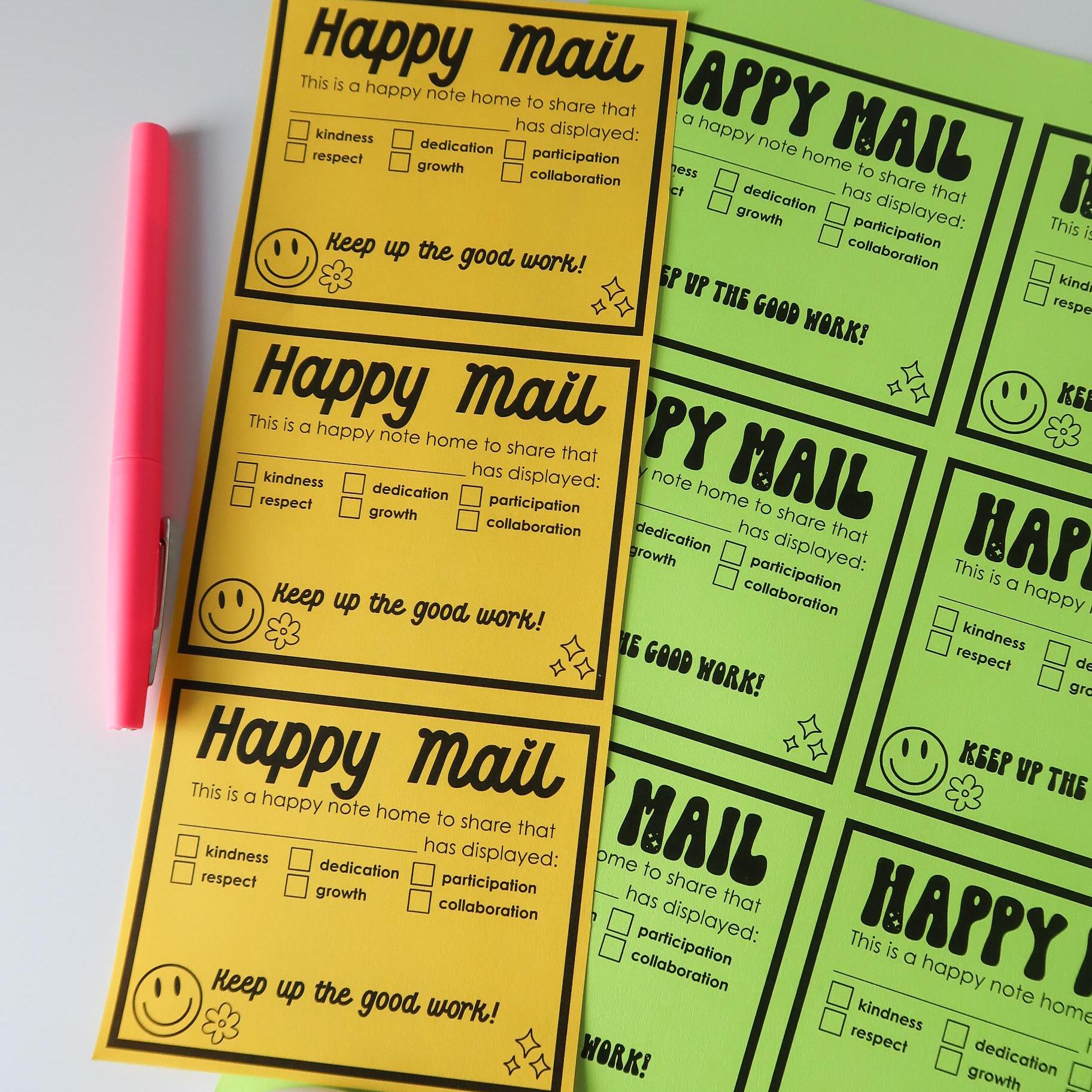 Happy Notes Home Printable | Ready to Print, Positive Family ...