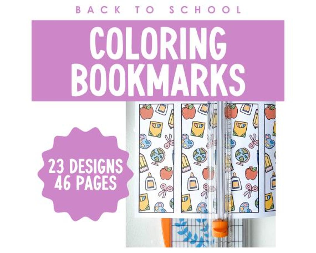 Back to School Coloring Bookmarks | Ready to Go Printable, Coloring ...