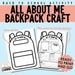 All About Me Backpack Craft Activity | Back to School, Get to Know Me ...