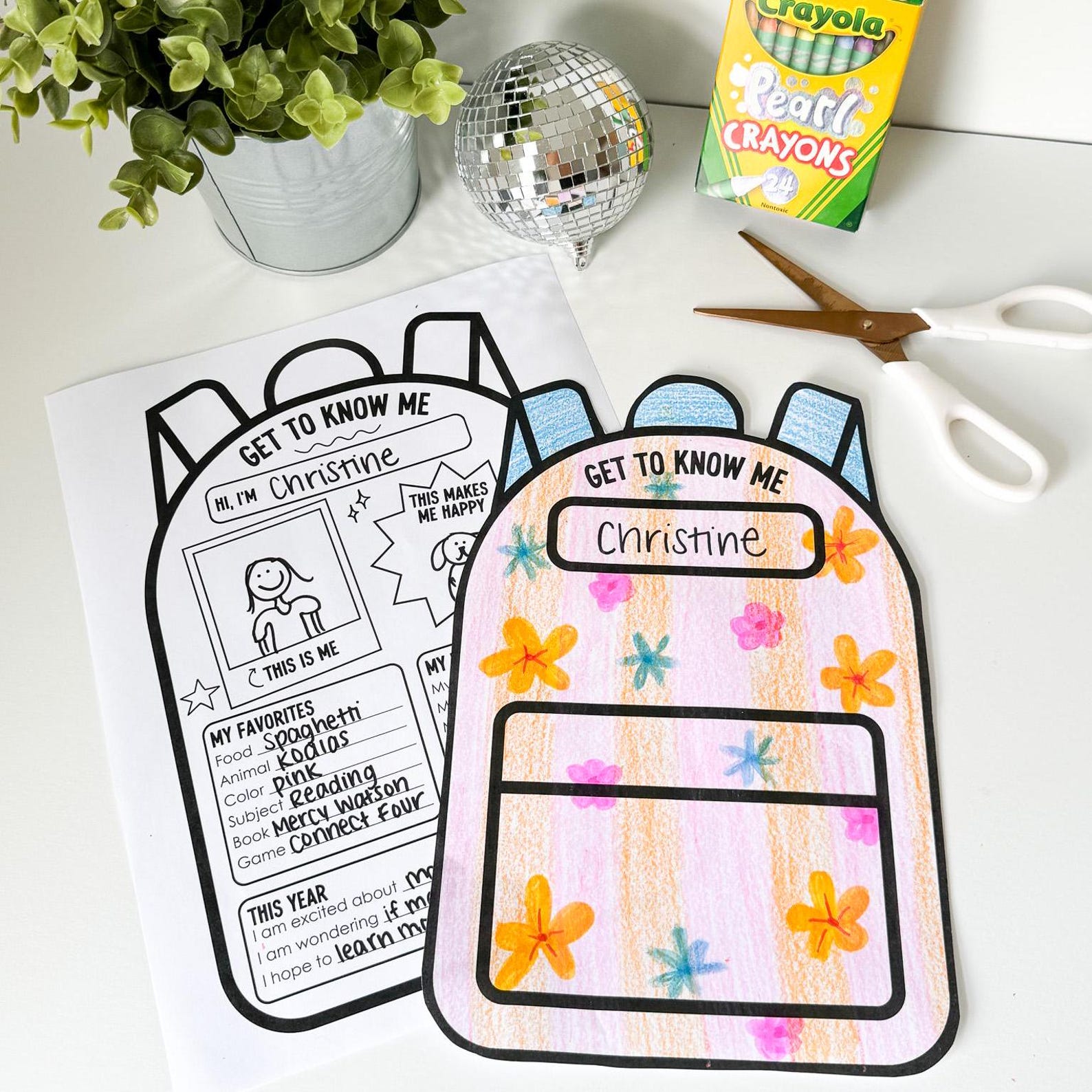 All About Me Backpack Craft Activity | Back to School, Get to Know Me ...