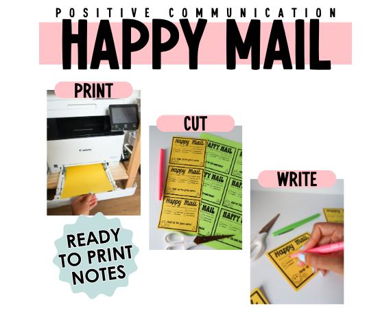 Happy Notes Home Printable | Ready to Print, Positive Family ...