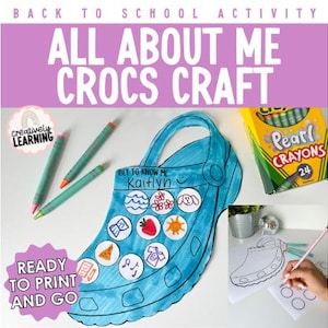 All About Me Croc Craft Activity | Back to School, Get to Know Me ...