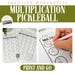 Multiplication Pickleball Worksheets | Printable Independent Math ...