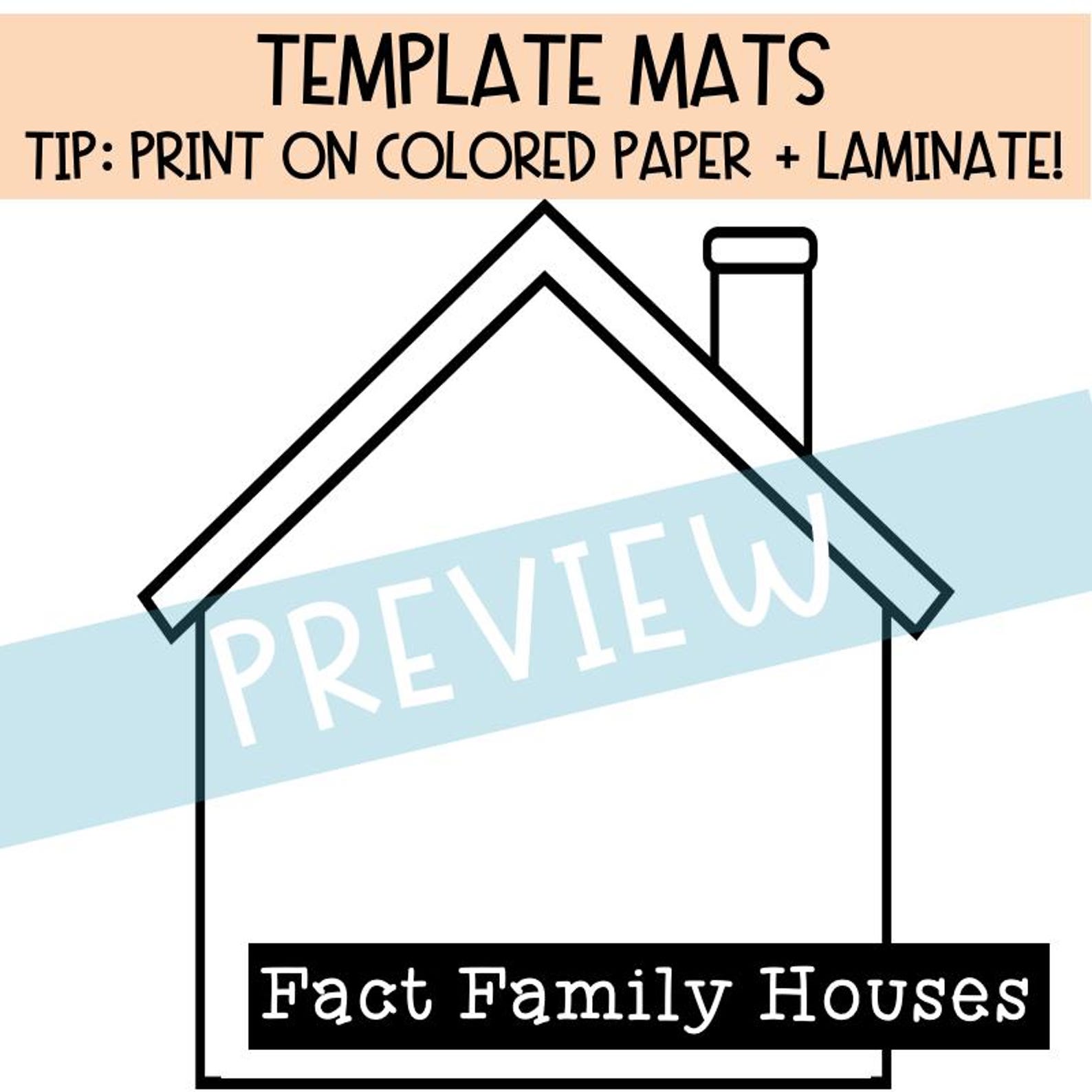 Fact Family Houses | Math Center Activity, Math Games, Interactive Math ...