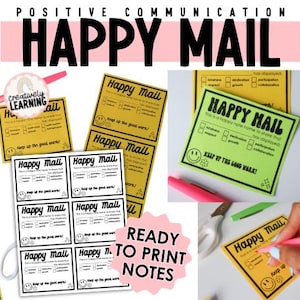 Happy Notes Home Printable | Ready to Print, Positive Family ...