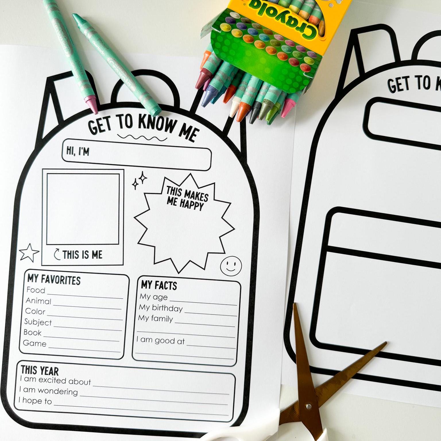 All About Me Backpack Craft Activity | Back to School, Get to Know Me ...