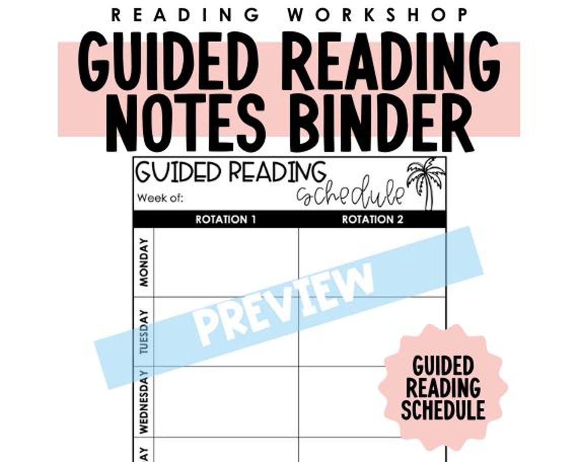 Guided Reading Notes Binder | Ready to Go, Schedules, Binder Cover ...
