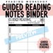 Guided Reading Notes Binder | Ready to Go, Schedules, Binder Cover ...