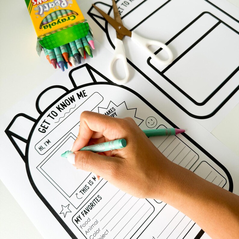 All About Me Backpack Craft Activity | Back to School, Get to Know Me ...