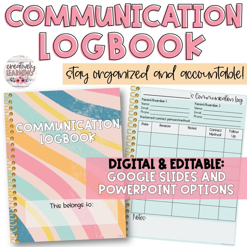 Family Communication Log | Ready to Use, Positive Family Communication ...