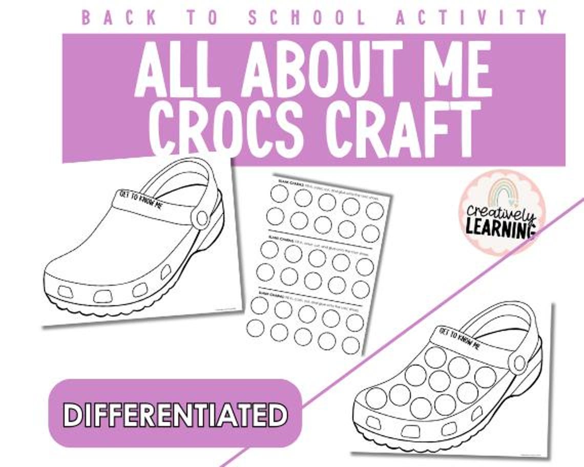 All About Me Croc Craft Activity | Back to School, Get to Know Me ...
