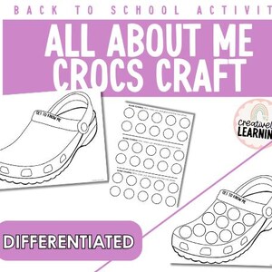 All About Me Croc Craft Activity | Back to School, Get to Know Me ...