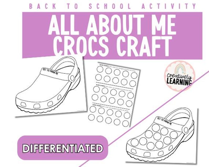 All About Me Croc Craft Activity | Back to School, Get to Know Me ...