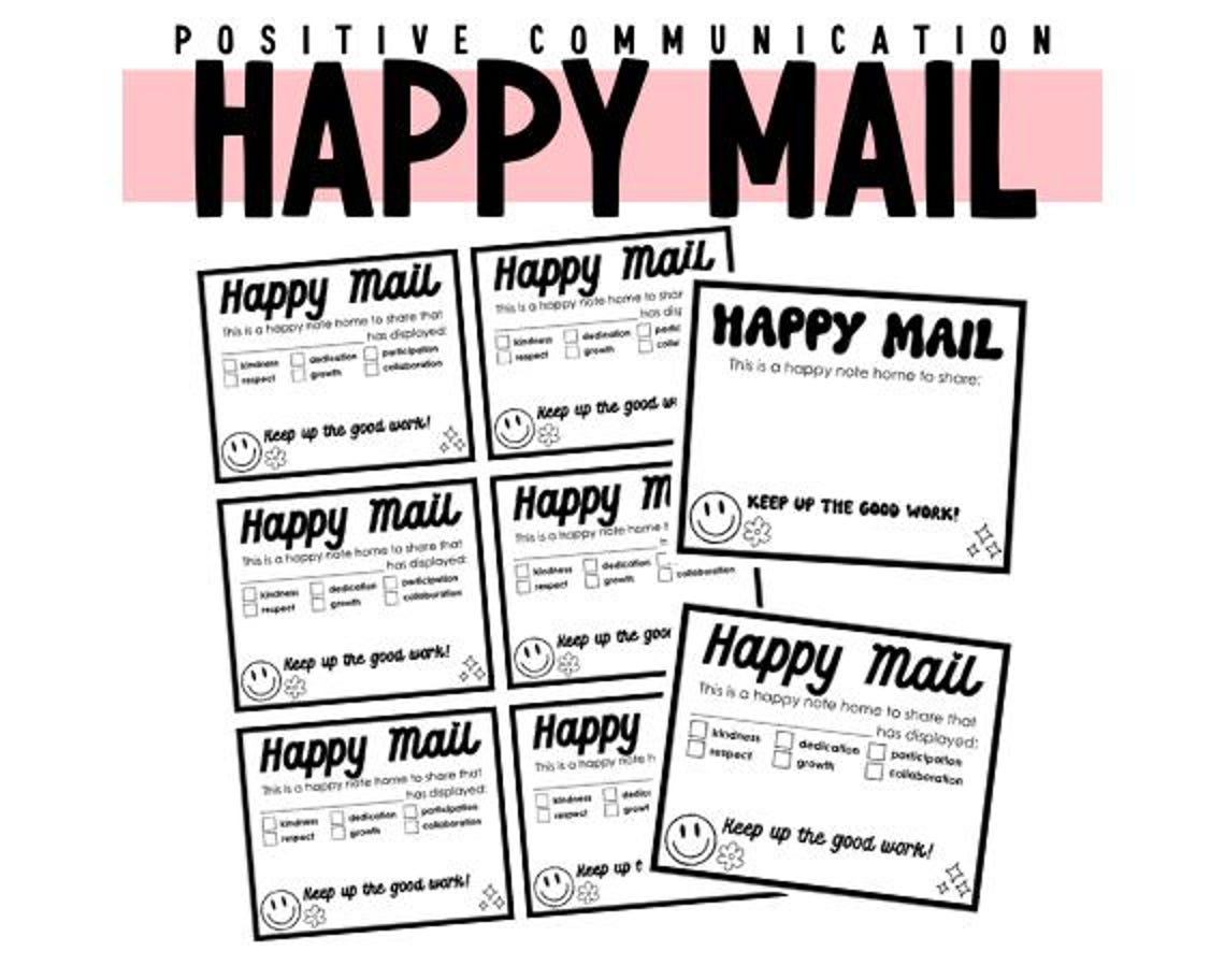 Happy Notes Home Printable | Ready to Print, Positive Family ...