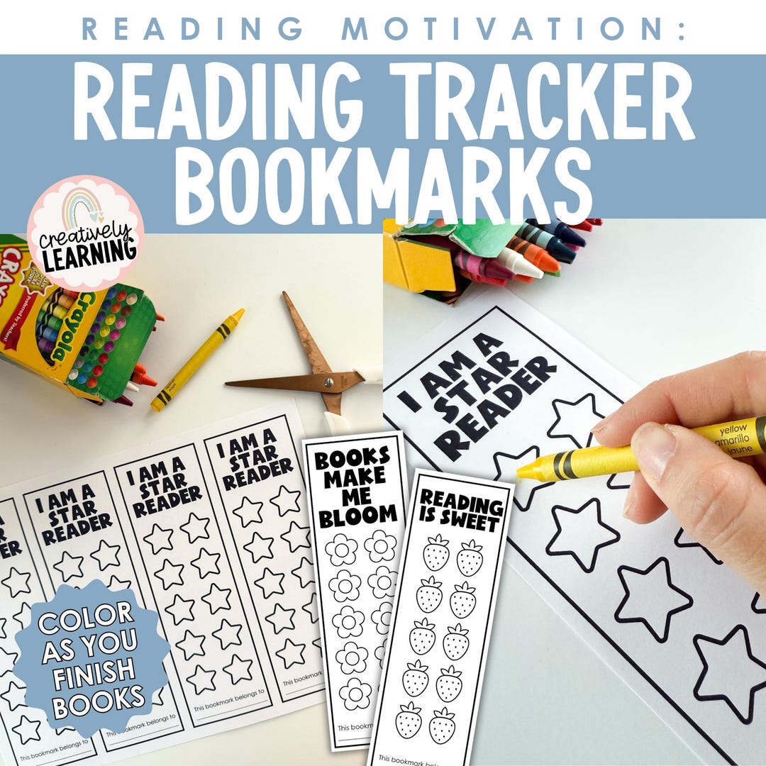Reading Tracker Coloring Bookmarks | Reading Log, Printable, Active ...