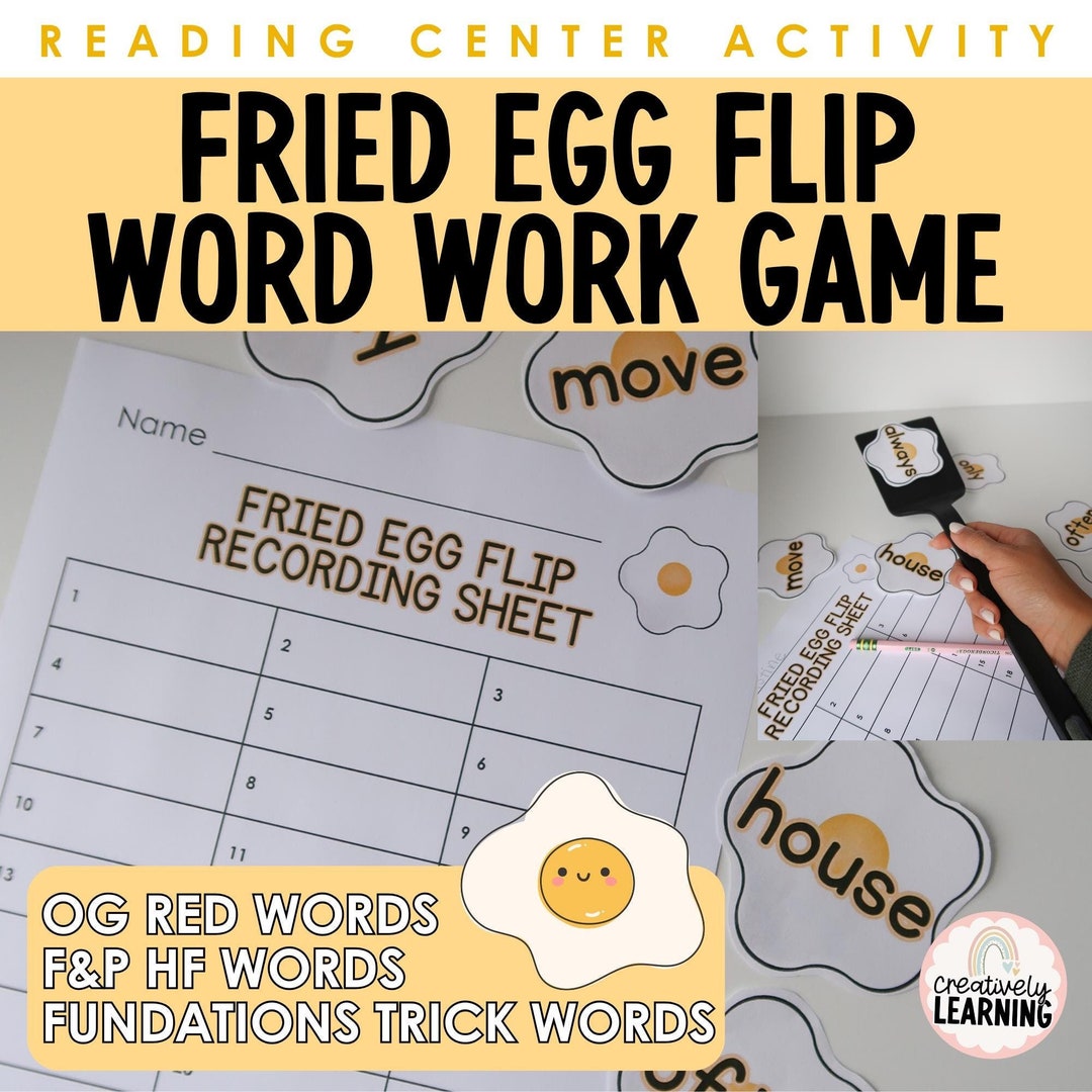 Egg Flip Sight Word Game | Reading Centers Activity, Small Group, Vocab ...