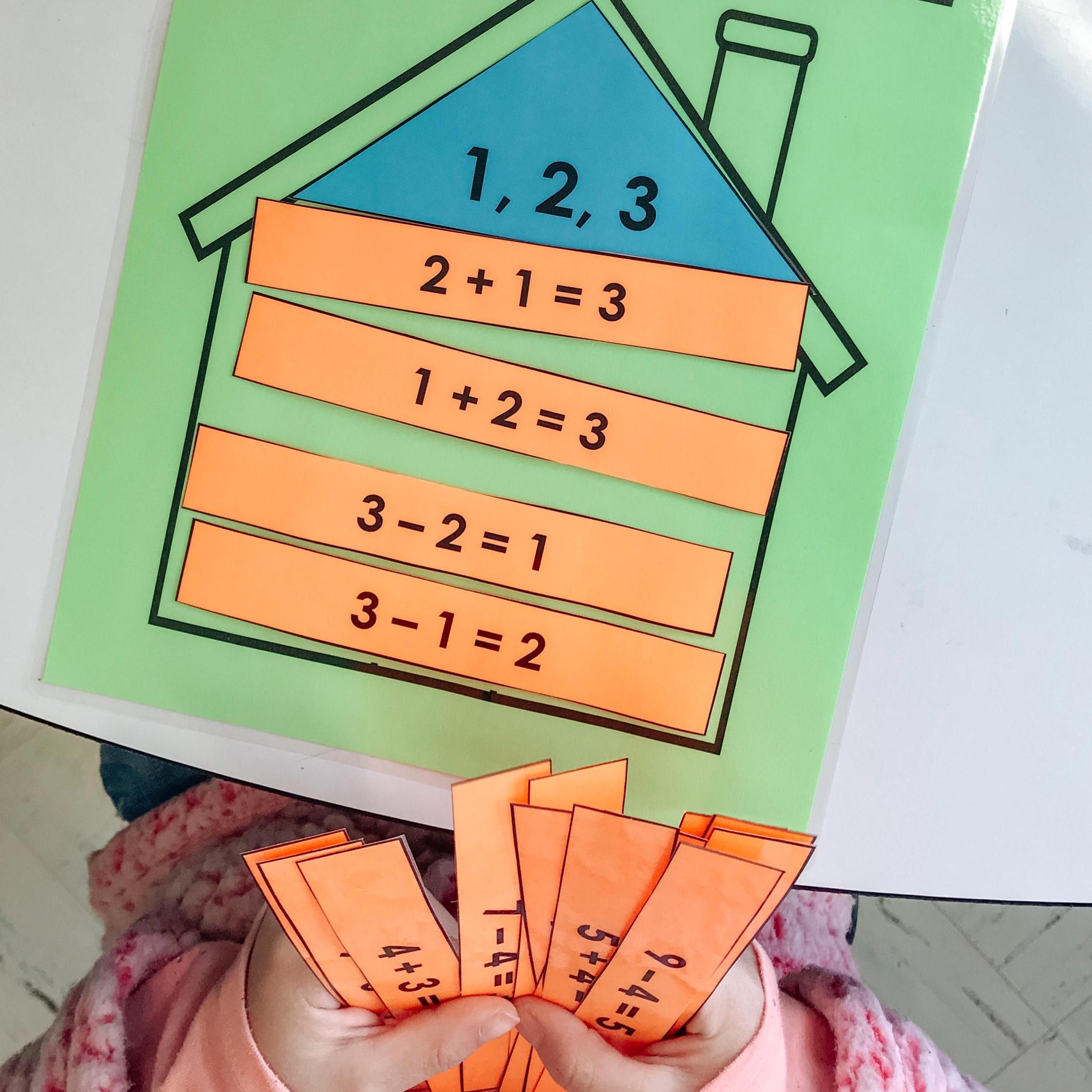 Fact Family Houses | Math Center Activity, Math Games, Interactive Math ...