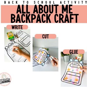All About Me Backpack Craft Activity | Back to School, Get to Know Me ...