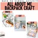 All About Me Backpack Craft Activity | Back to School, Get to Know Me ...