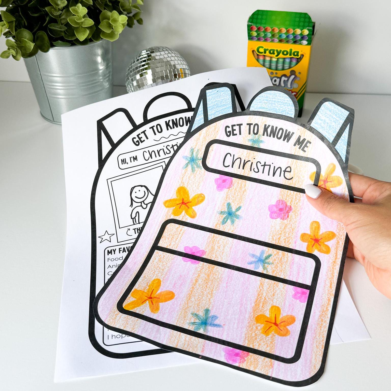 All About Me Backpack Craft Activity | Back to School, Get to Know Me ...