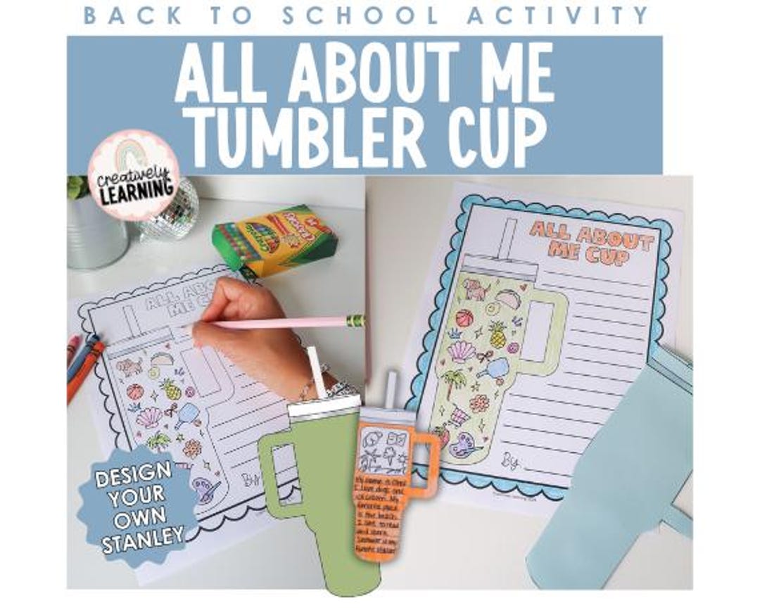 All About Me Stanley Tumbler | Design Stickers, Back to School, Get to ...