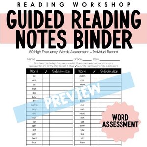 Guided Reading Notes Binder | Ready to Go, Schedules, Binder Cover ...