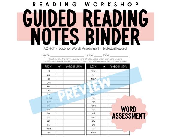 Guided Reading Notes Binder Ready to Go, Schedules, Binder Cover ...
